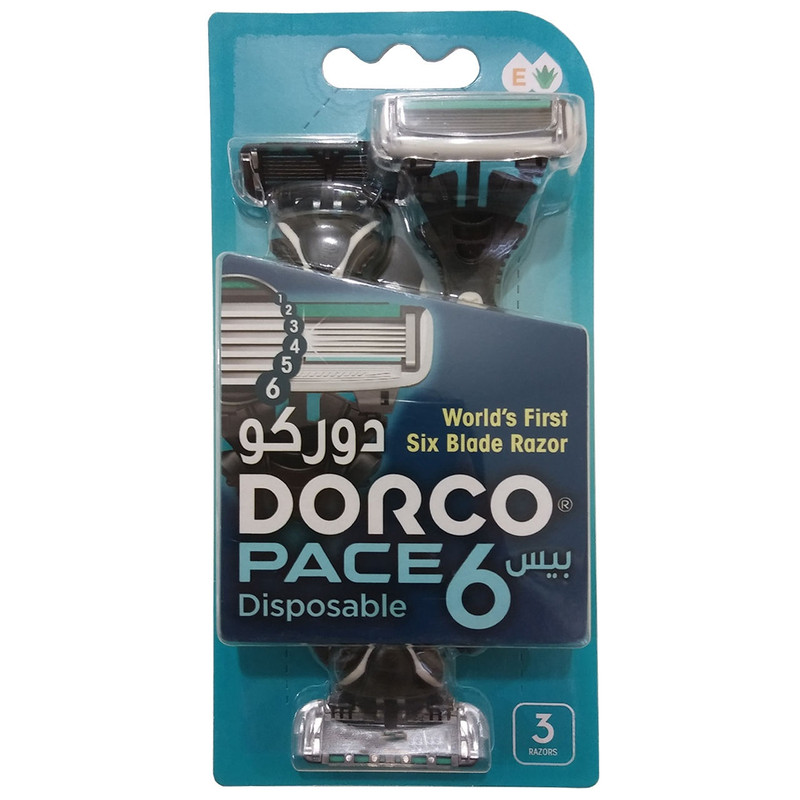 مشخصات، خرید و قیمت خودتراش مردانه 6 تیغ دورکو مدل Pace 6 بسته 3 عددی