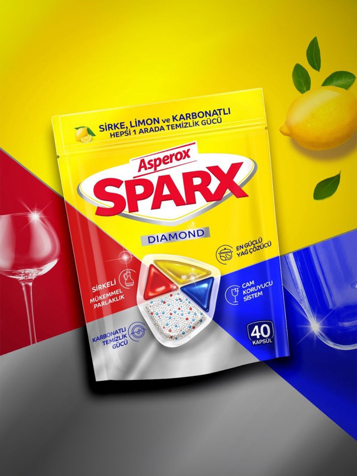 مشخصات، خرید و قیمت قرص ماشین ظرفشویی اسپروکس ASPEROX مدل diamond بسته ...