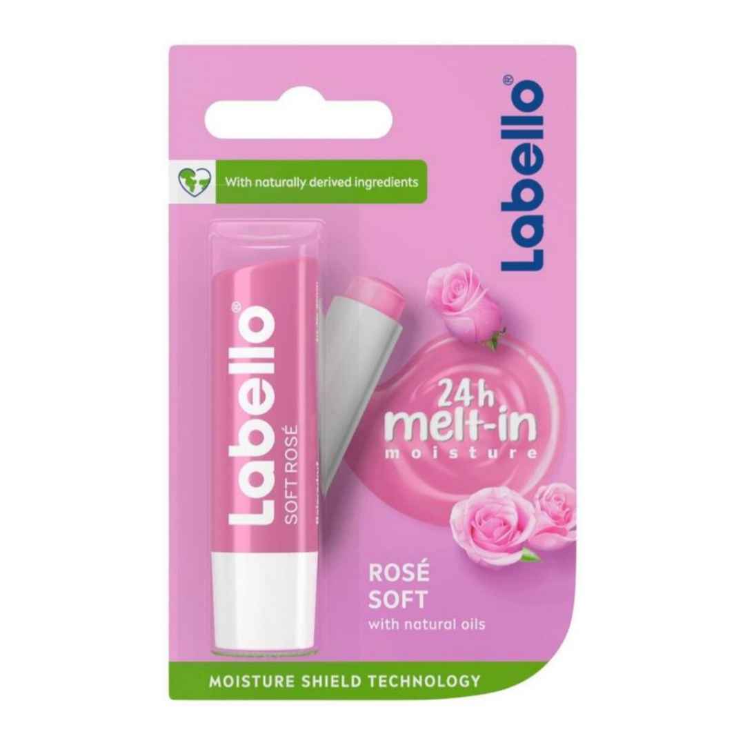 مشخصات، خرید و قیمت بالم لب لابلو Labello مدل Rose Soft با رایحه گل رز ...